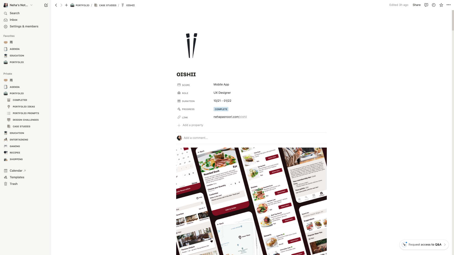 Notion for UX Case Studies – Neha Pasnoori | Blog